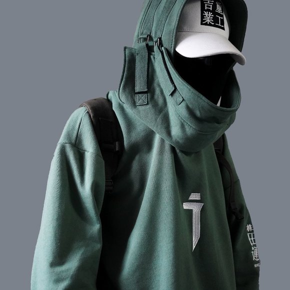 Niepce Inc | Shirts | Streetwear Hoodie Japanese Kanji Techwear ...
